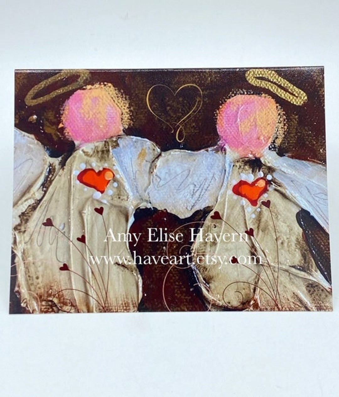 Angel Note Cards Featuring Art From Amy Elise Folded Cards Blank Inside ...