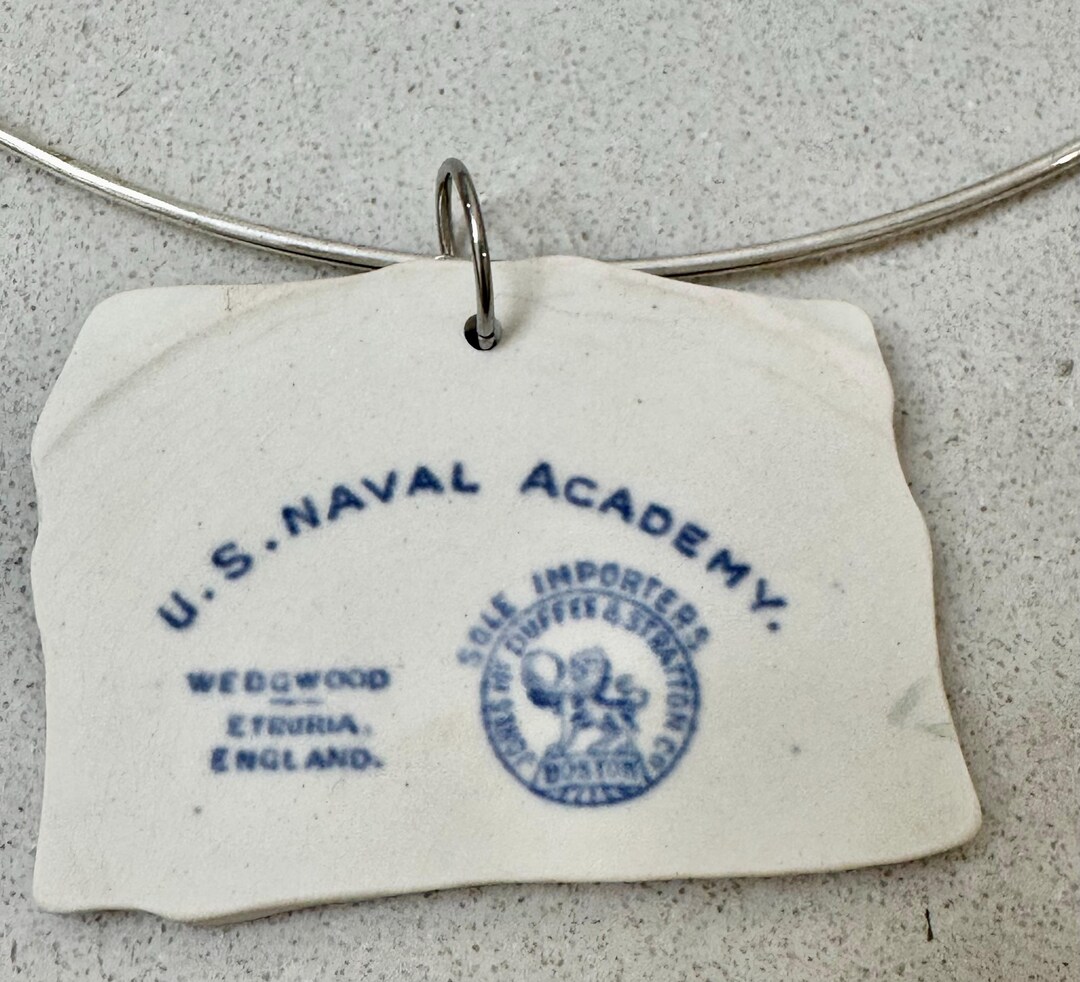 USNA - Hand-crafted Broken China PENDANT Created From a Slice of ...