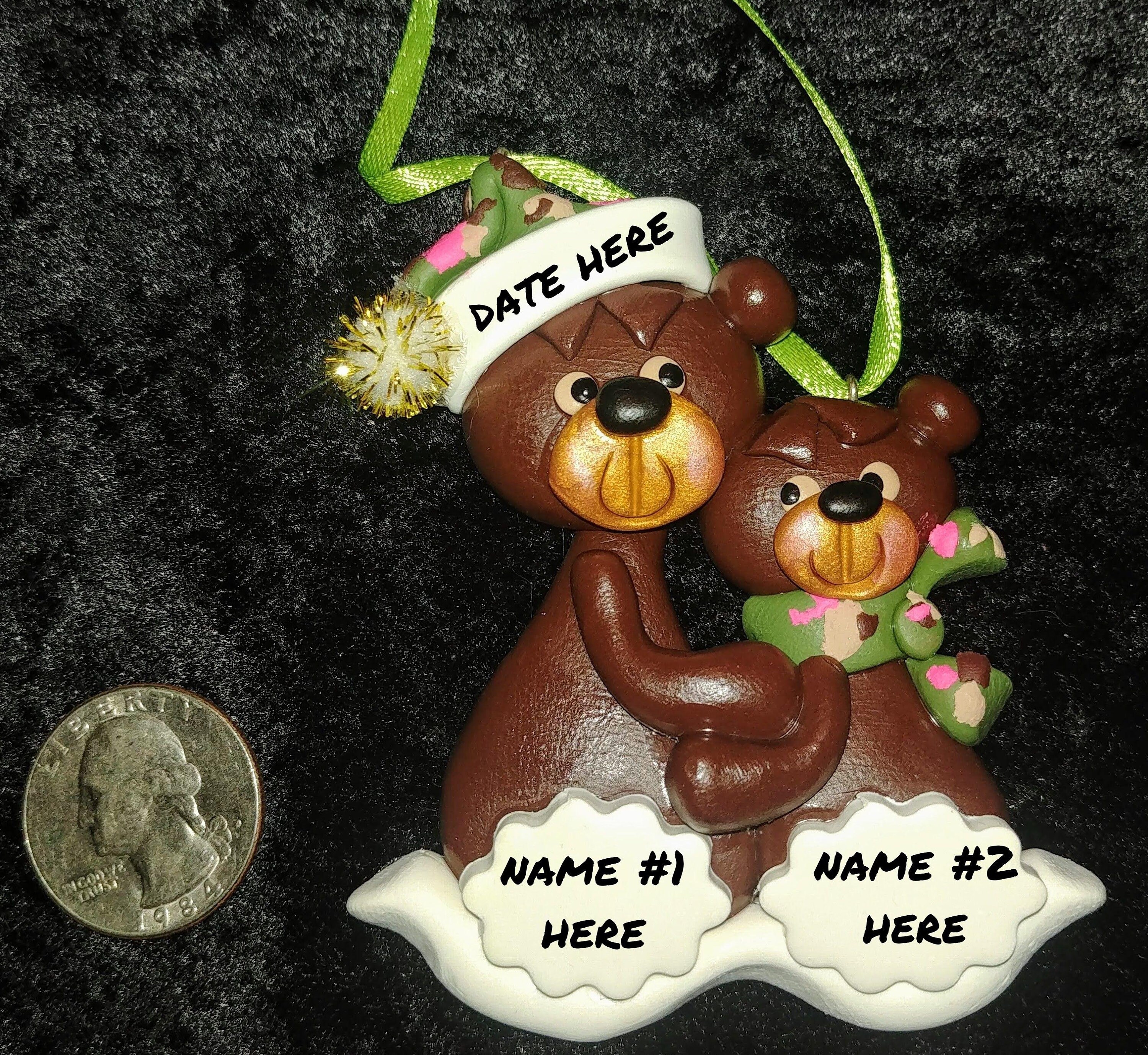 SINGLE Mom / Dad Grand Parent Siblings Nanny Family of 2 Moose, Snowman ...