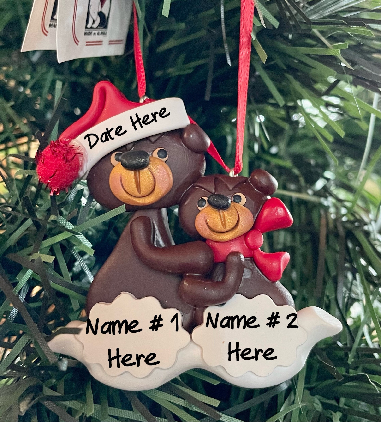 SINGLE Mom / Dad Grand Parent Siblings Nanny Family of 2 Moose, Snowman ...
