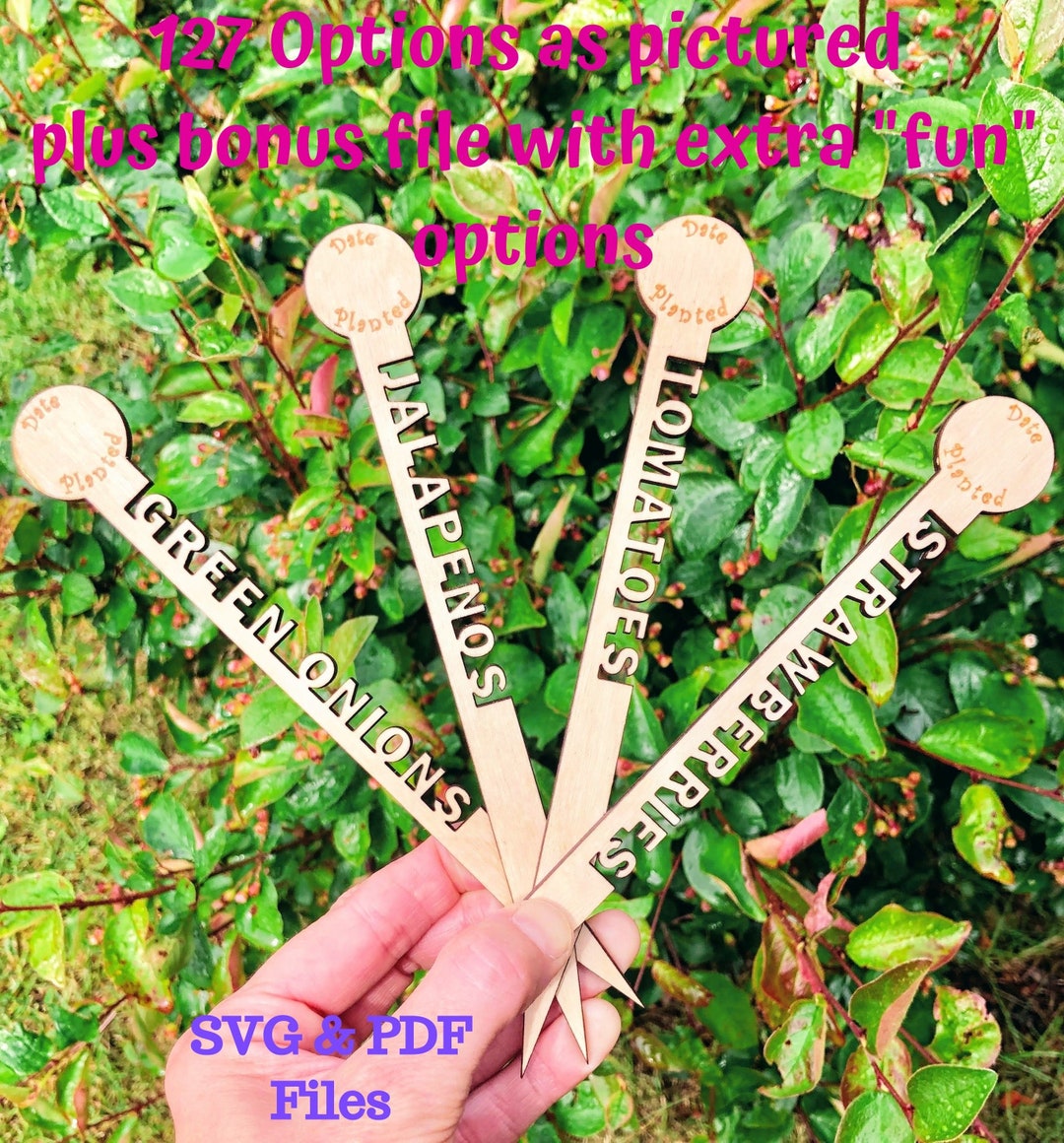 127 Garden Markers SVG Digital Laser Cut Files for Laser - Etsy