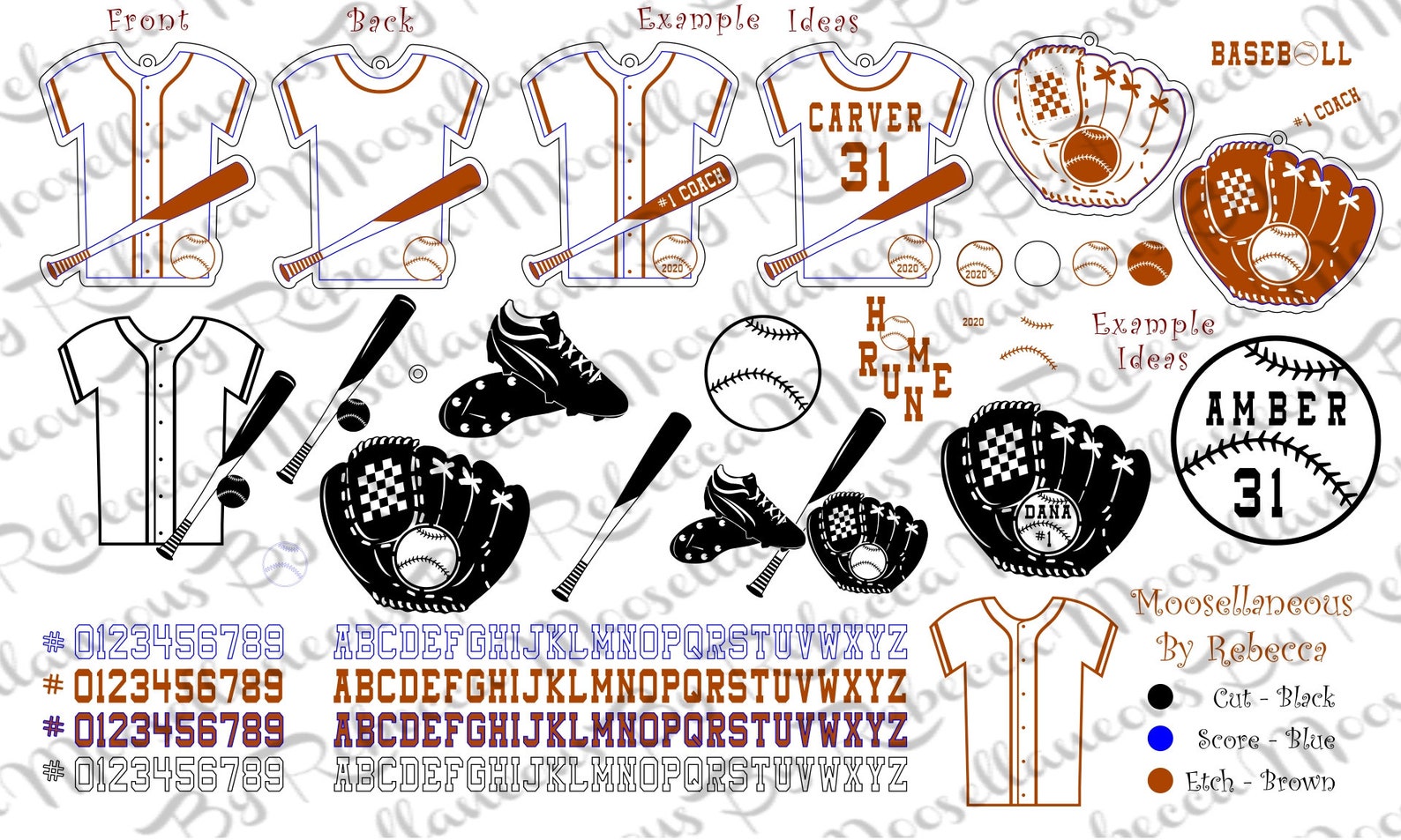 Baseball Themed SVG Digital Files Laser Plotter Cut Files for - Etsy