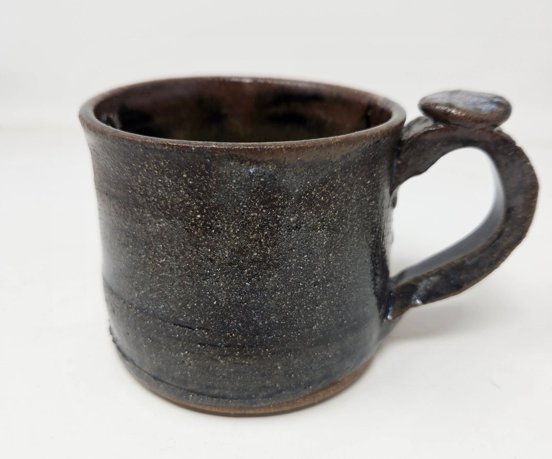 Little Brown Mug With a Bit of Blue and Some Sea Turtels - Etsy