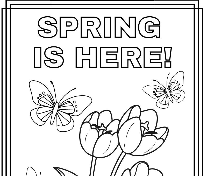 Children Kids Spring Colouring Pages Download PDF Printable | Colour ...