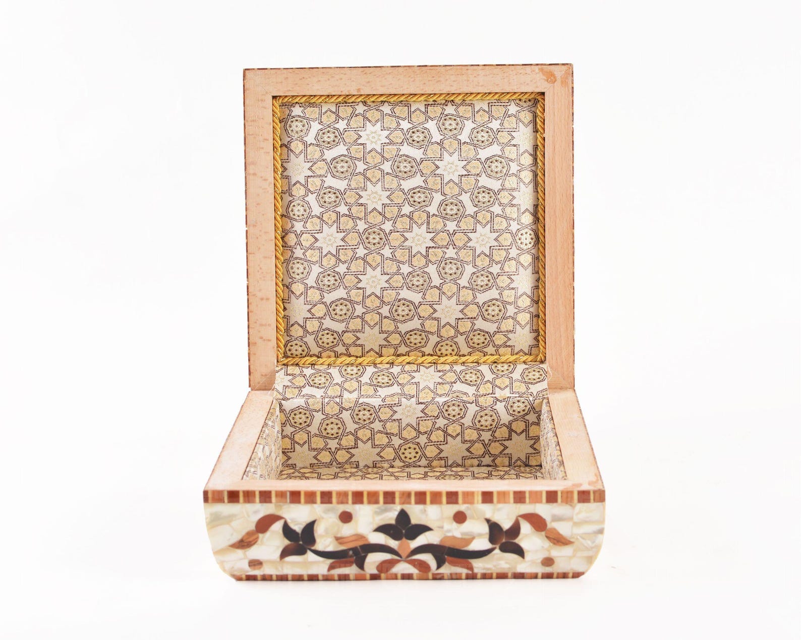 Sultana Handcrafted Inlaid Box | Walnut and Mother-of-pearl | Elegant ...