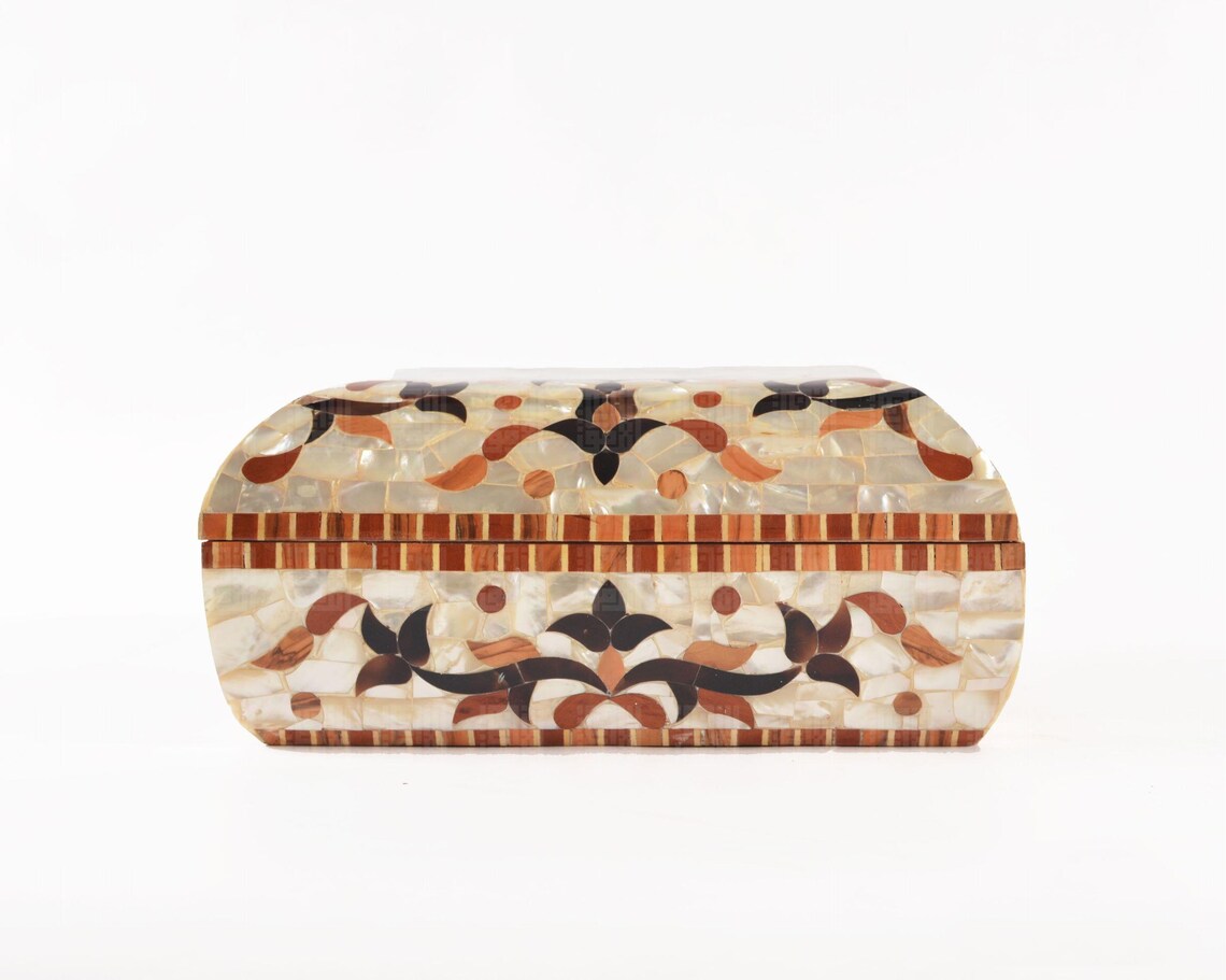 Sultana Handcrafted Inlaid Box | Walnut and Mother-of-pearl | Elegant ...