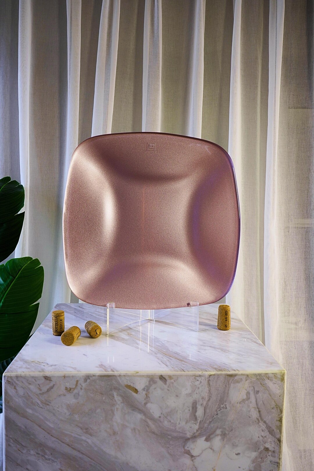 IVV | Italian Handmade Glass Charger Plate - 34cm - Rosy Beige - Etsy