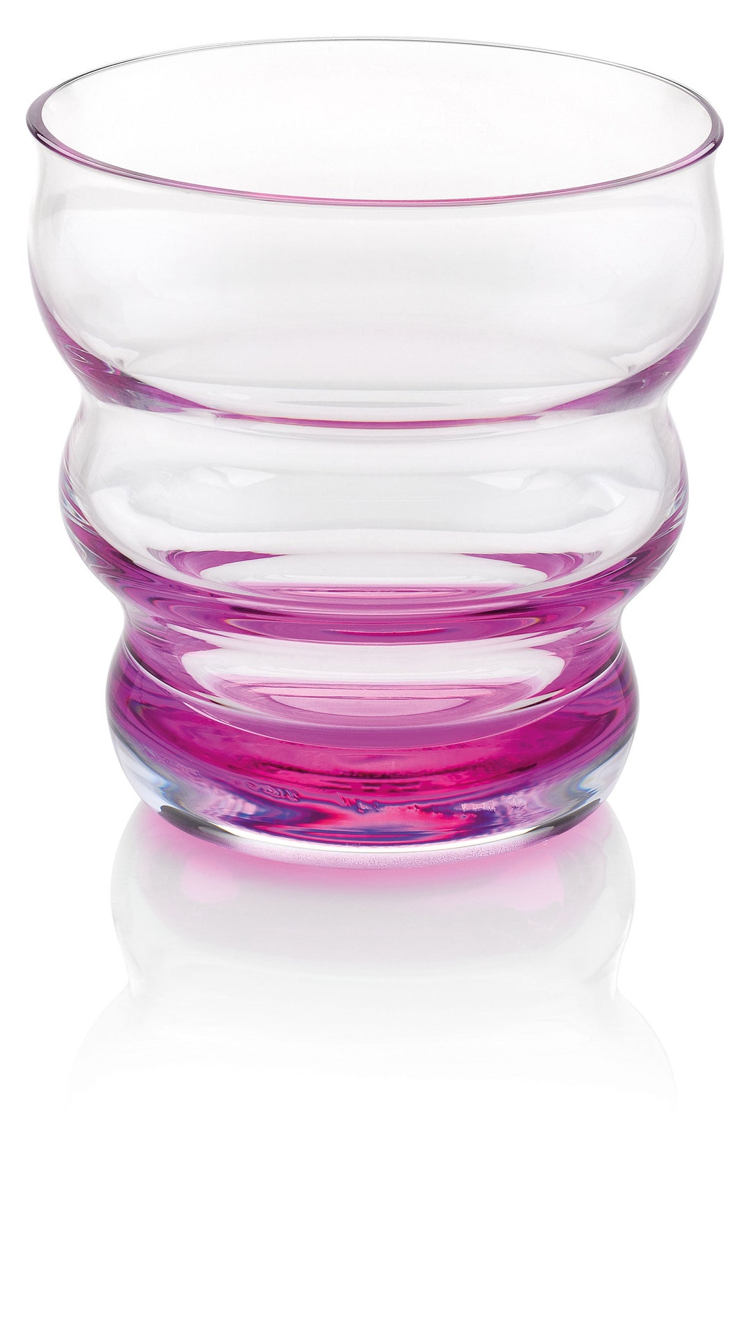 IVV Italian Handmade Glass Magic Water Tumbler Pink Vintage Style Decor ...