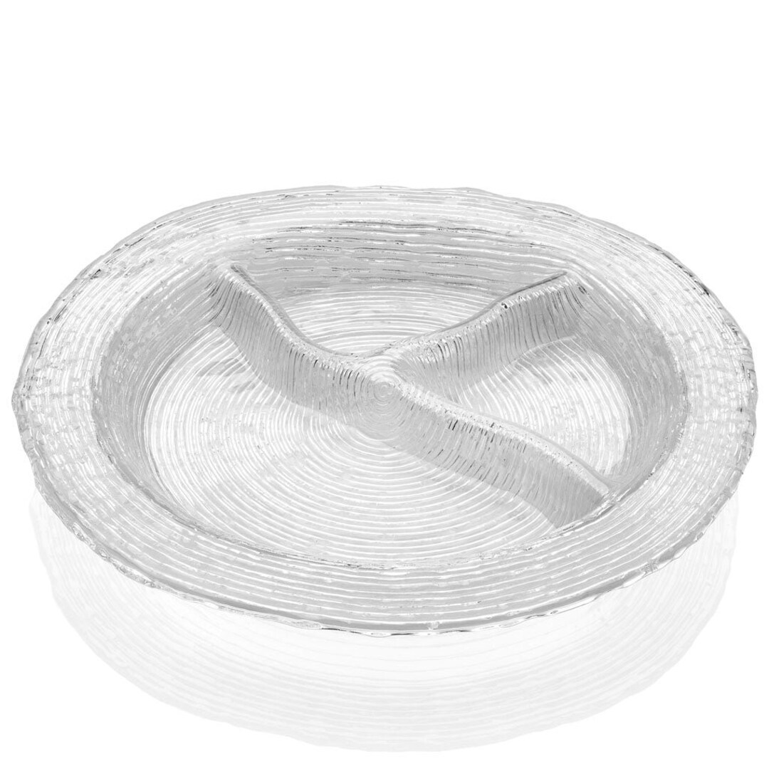 IVV | Italian Handmade Glass - 3 Sections Appetiser Tray - Clear - Etsy ...