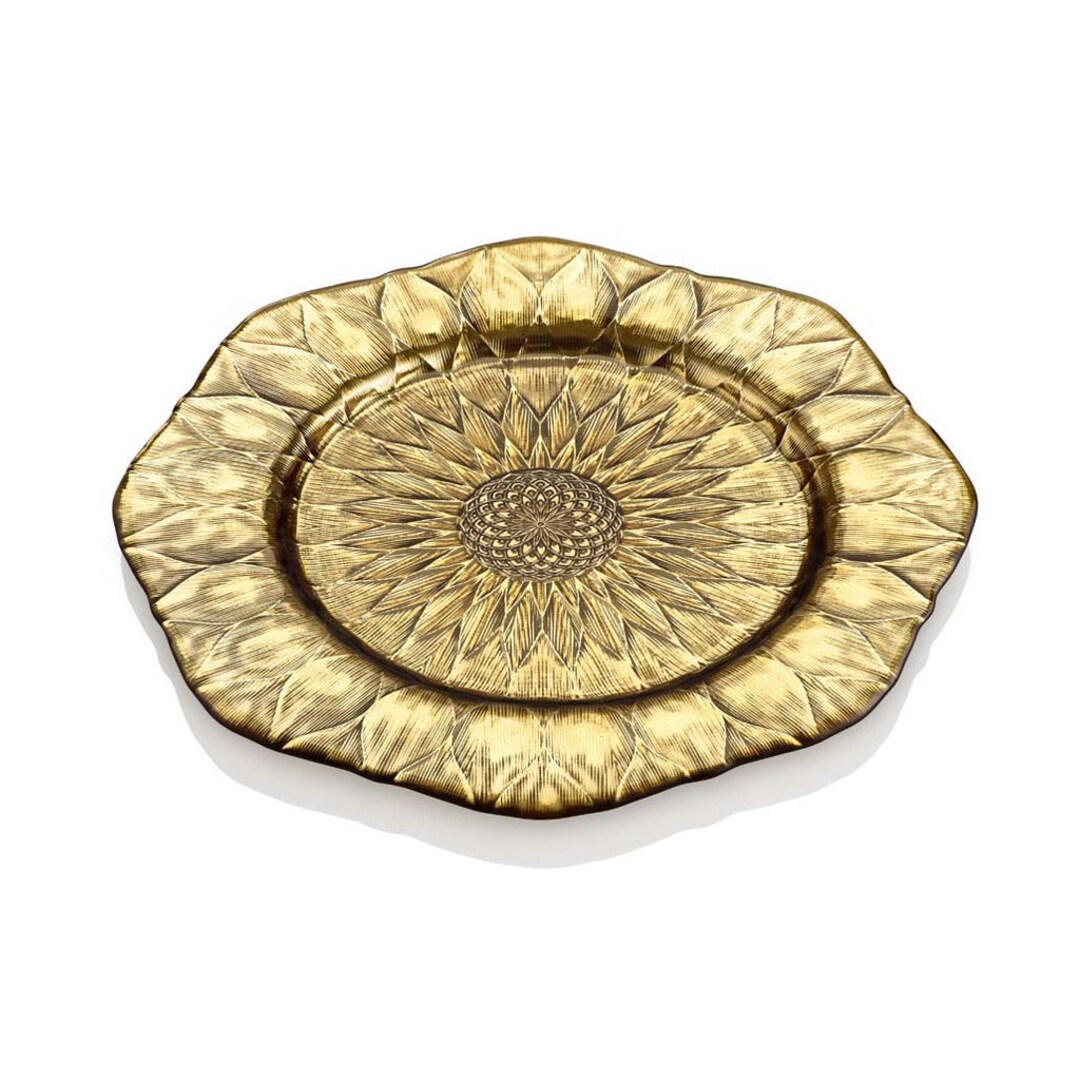 IVV | Italian Handmade Glass Charger Plate - 32.5cm - Bronze - Etsy