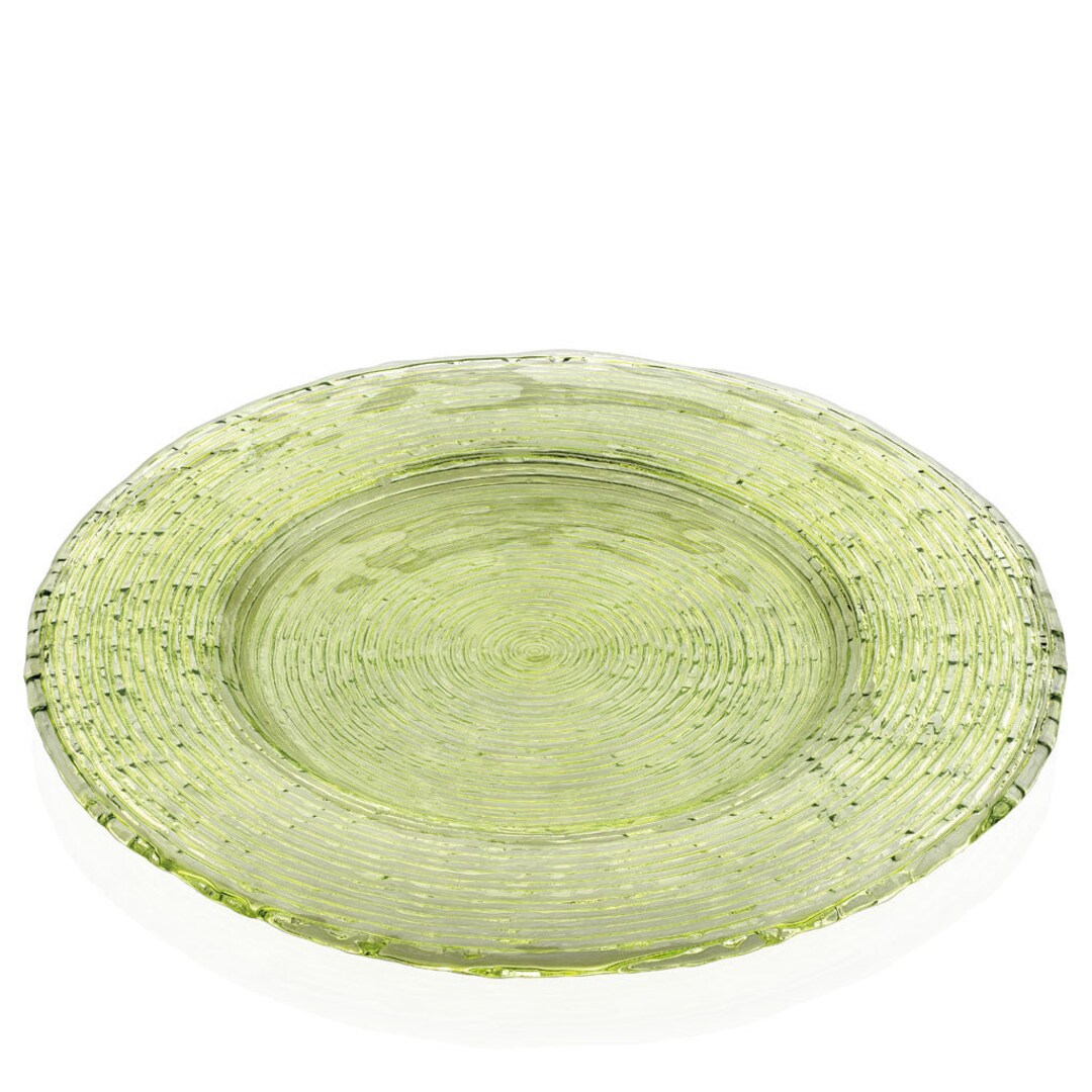 IVV Italian Handmade Glass Charger Plate 34cm Green - Etsy