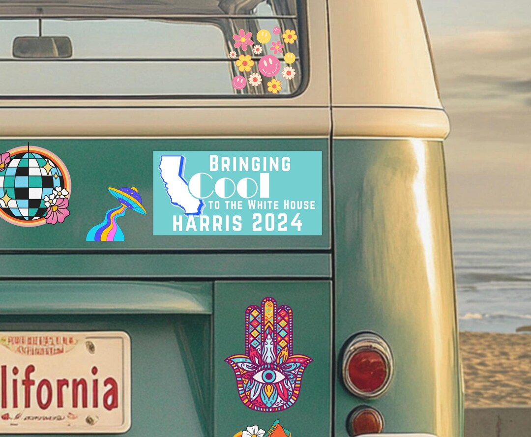 Kamala Harris California Cool Bumper Sticker, Vote 2024 Sticker, Kamala ...