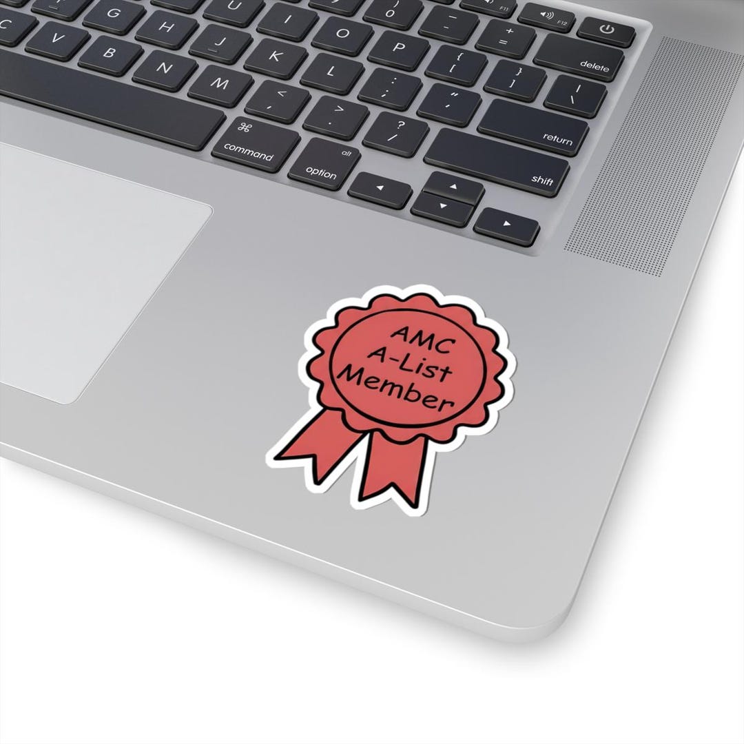 AMC A-list Member Ribbon Kiss-cut Sticker | Red Award Badge Sticker - Etsy