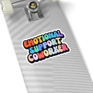 Emotional Support Coworker Sticker: Glossy Vinyl Laptop Decal - Etsy