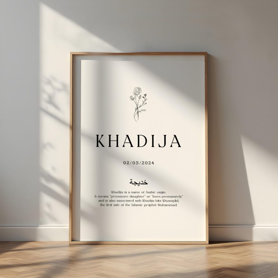 Personalized Arabic Name Frame – Custom Islamic Calligraphy With ...