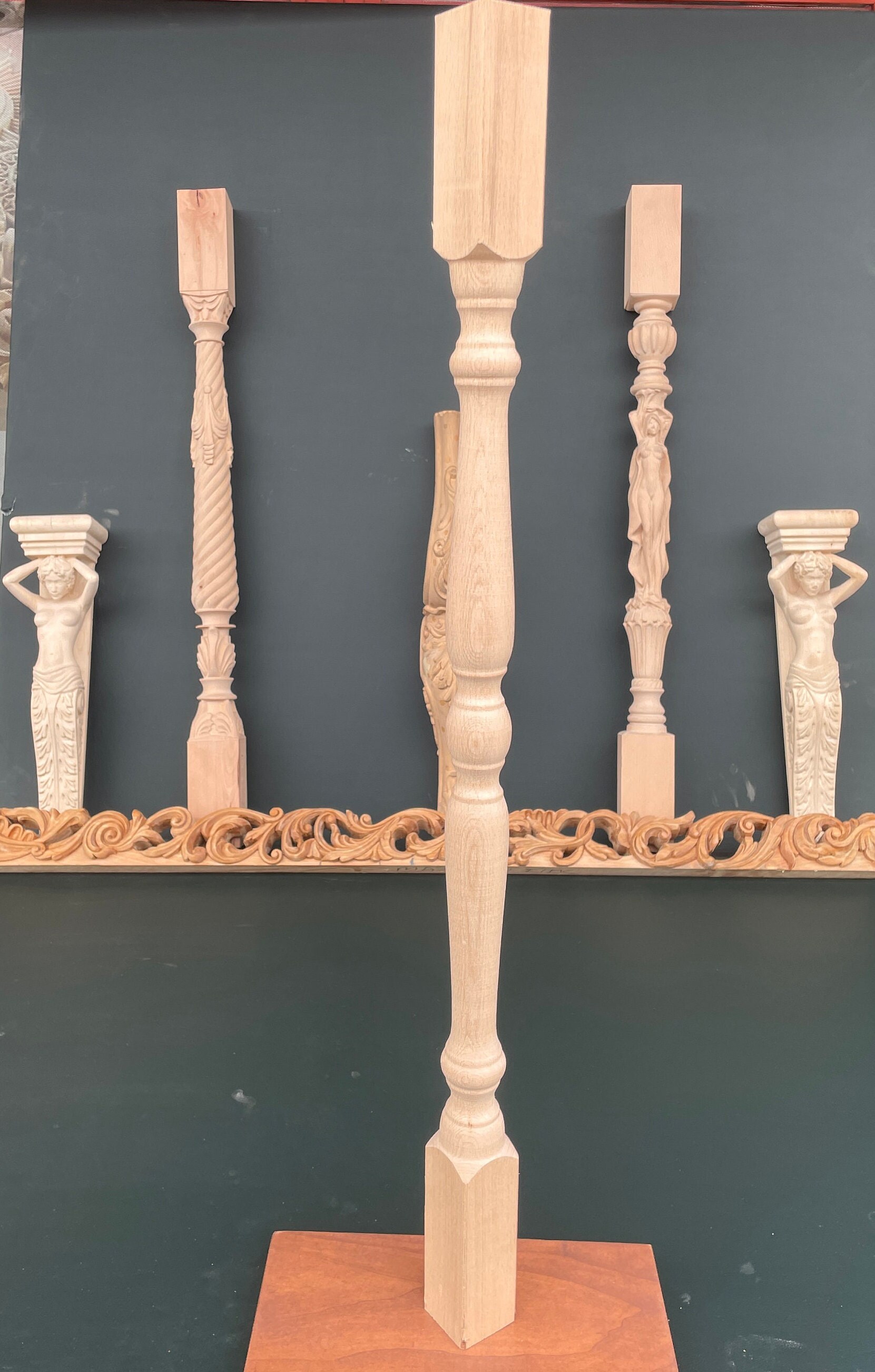 Wooden Stair Spindle,custom Order Wooden Lathe Stair Baluster, Wooden ...