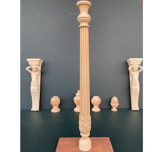 Handcrafted Wooden Carved Baluster or Column Middle Part, Premium ...