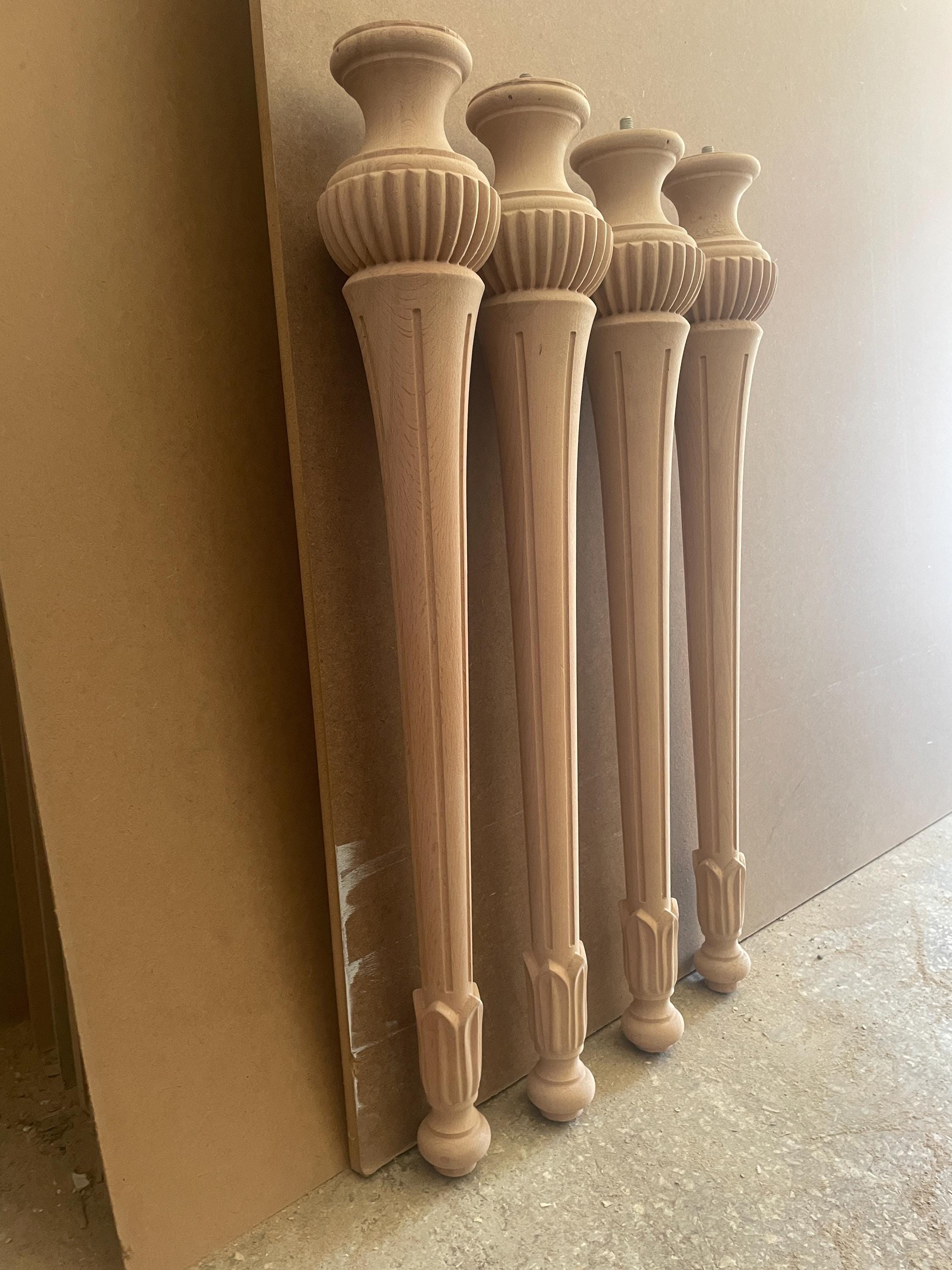 Hand-carved Wooden Table Leg | Intricate Decorative Turned Furniture ...