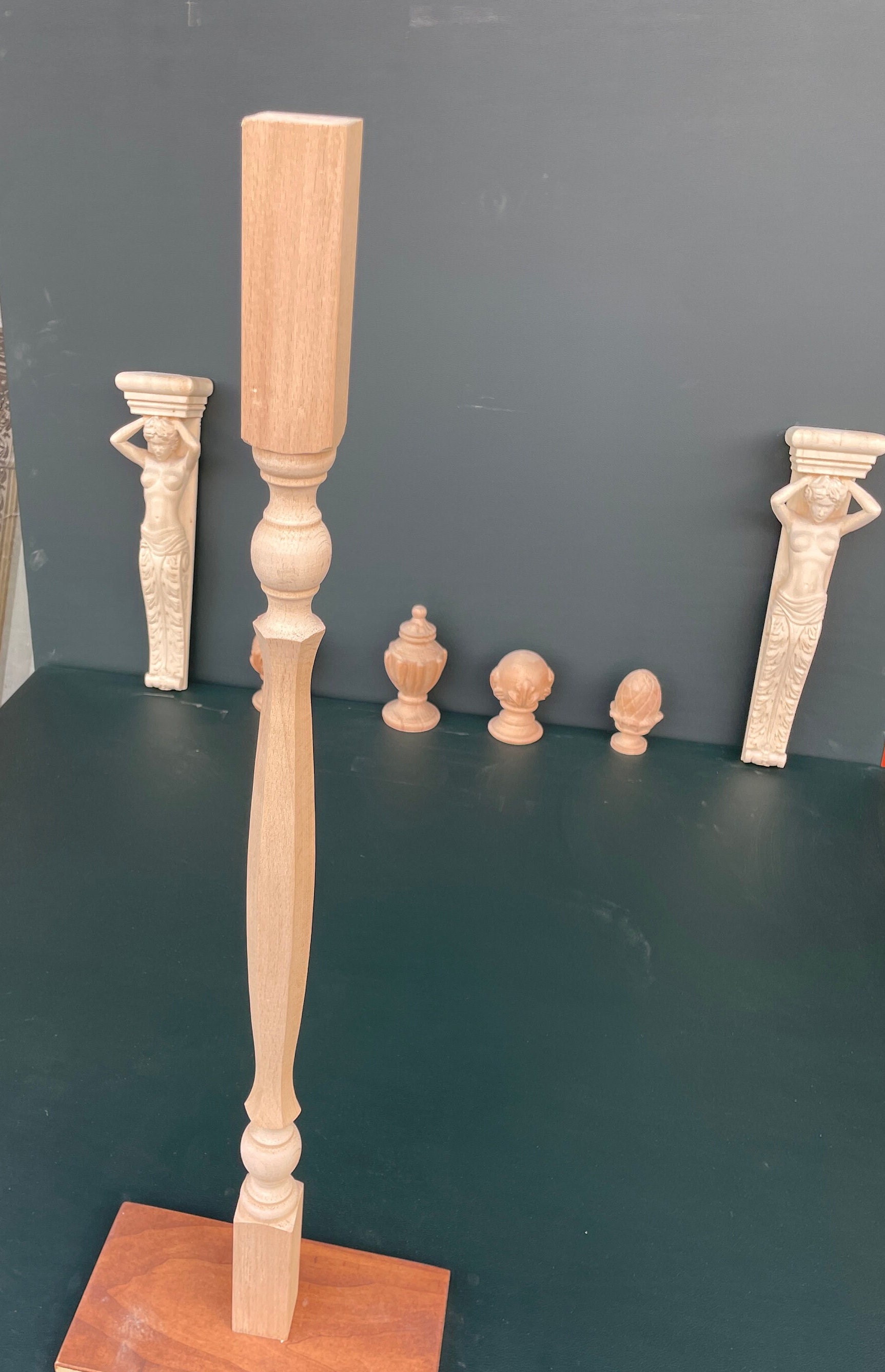 Wooden Stair Spindle,handcarved Custom Carved Wooden Baluster for ...