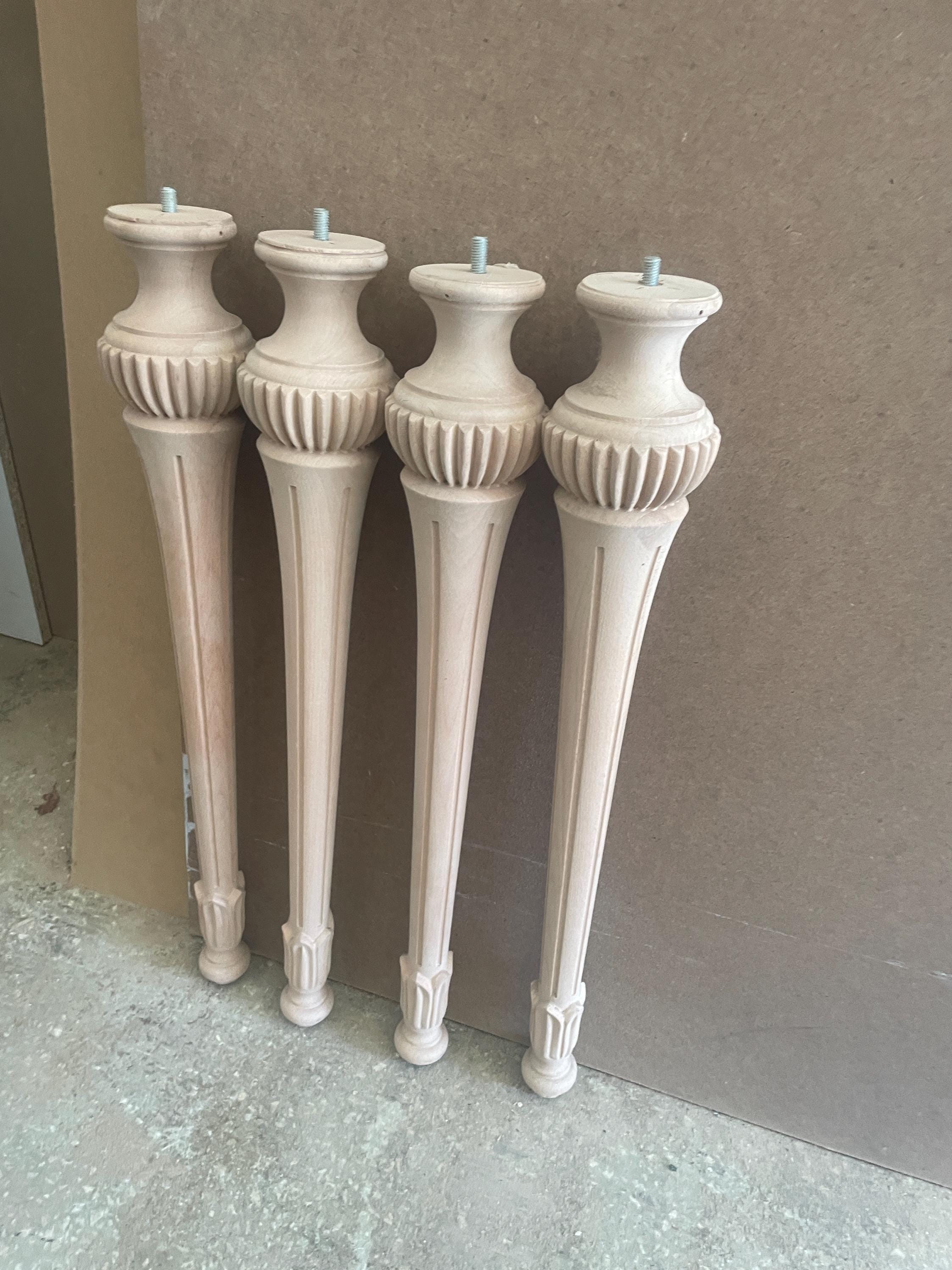 Hand-carved Wooden Table Leg | Intricate Decorative Turned Furniture ...