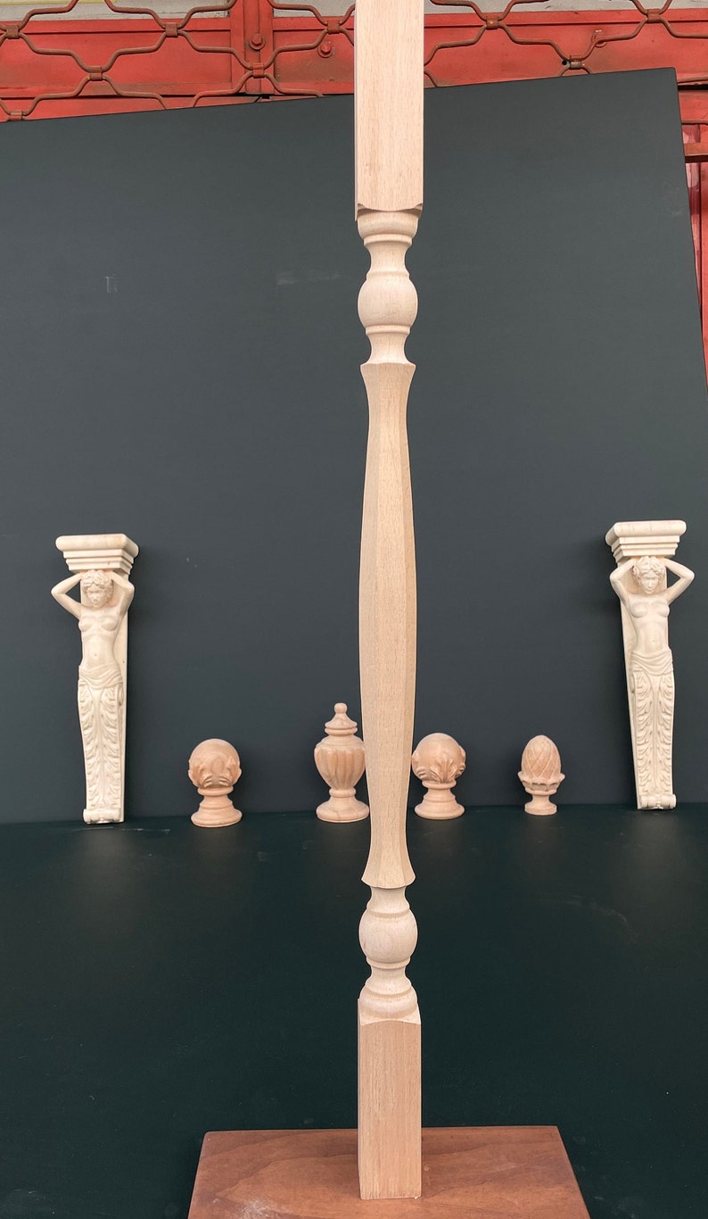 Wooden Stair Spindle,handcarved Custom Carved Wooden Baluster for ...