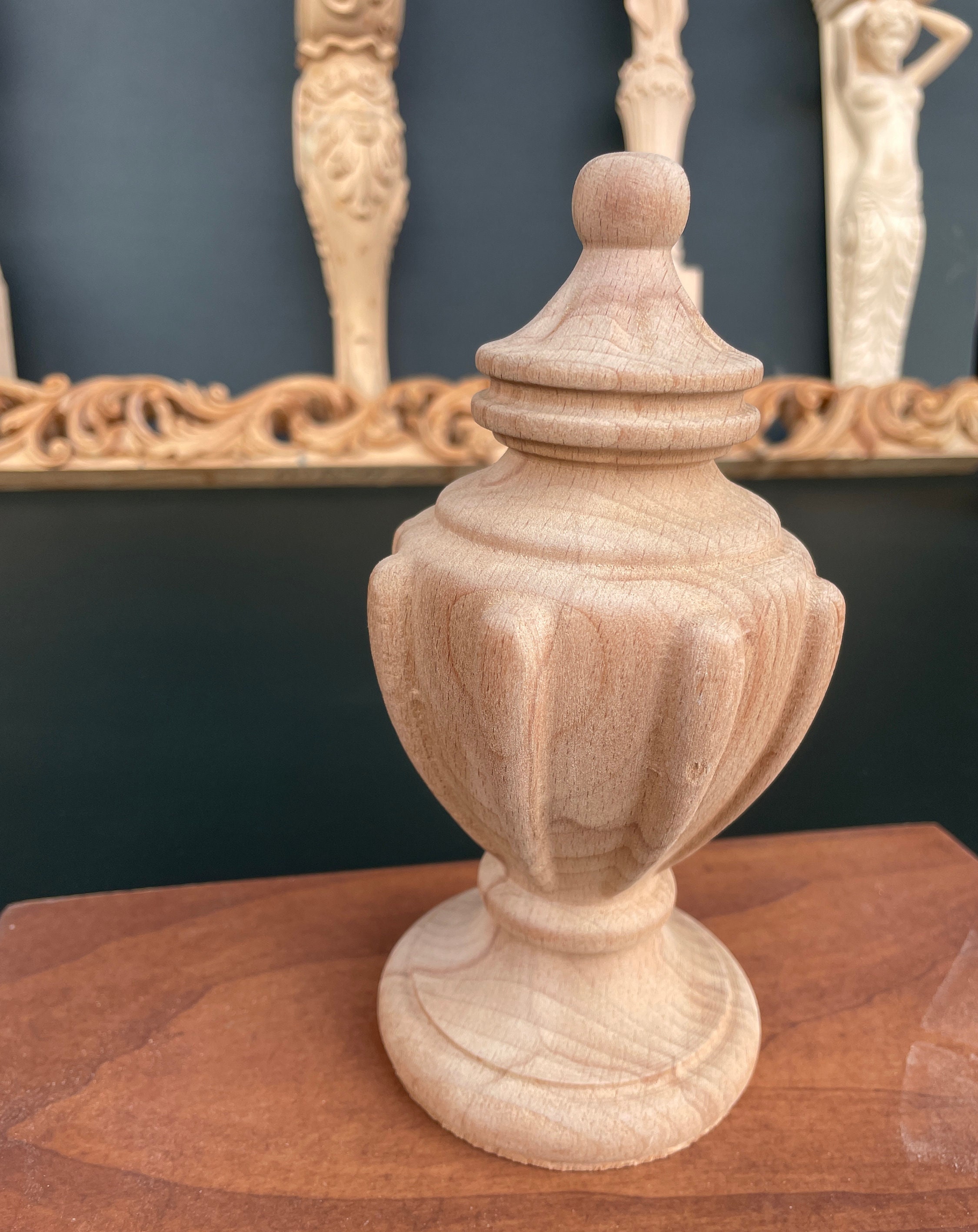 Custom Order Newel Caps for Stair Newel Posts, Wooden Newel Topper ...