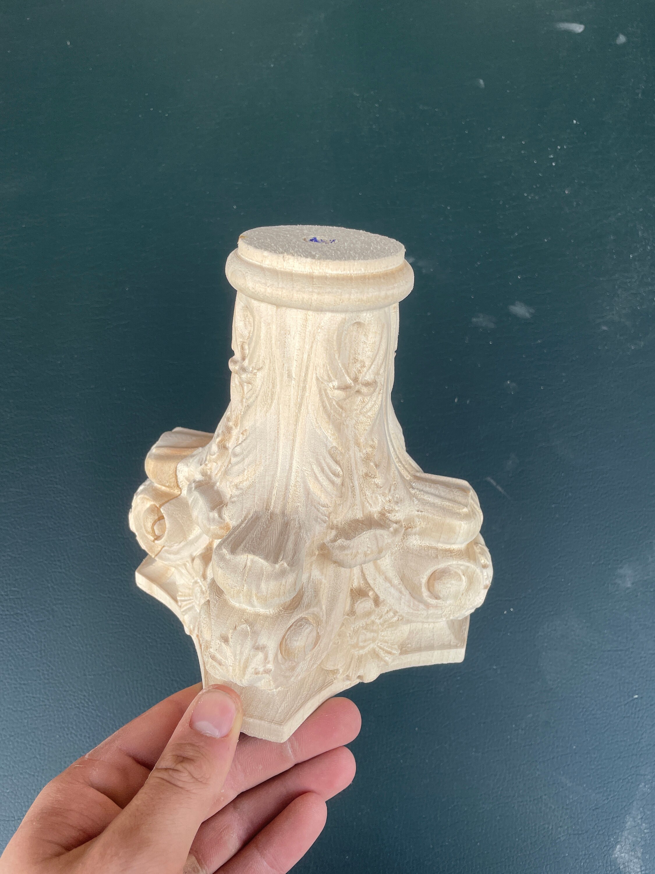 Handcrafted Wooden Acanthus Capitals, High-quality Ornate Wood Applique ...