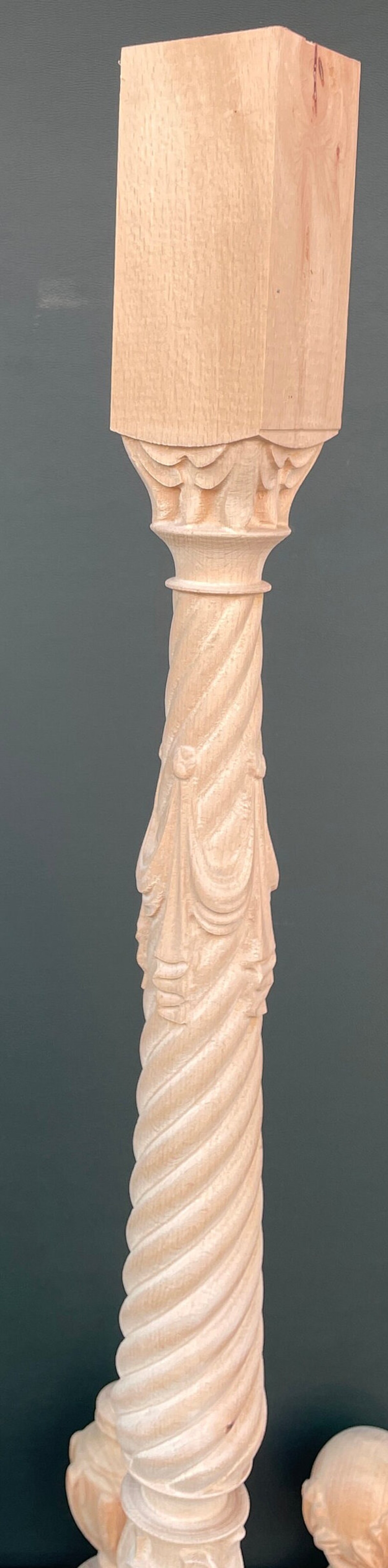 Wooden Stair Spindle,handcrafted Wooden Carved Baluster Forelegant ...