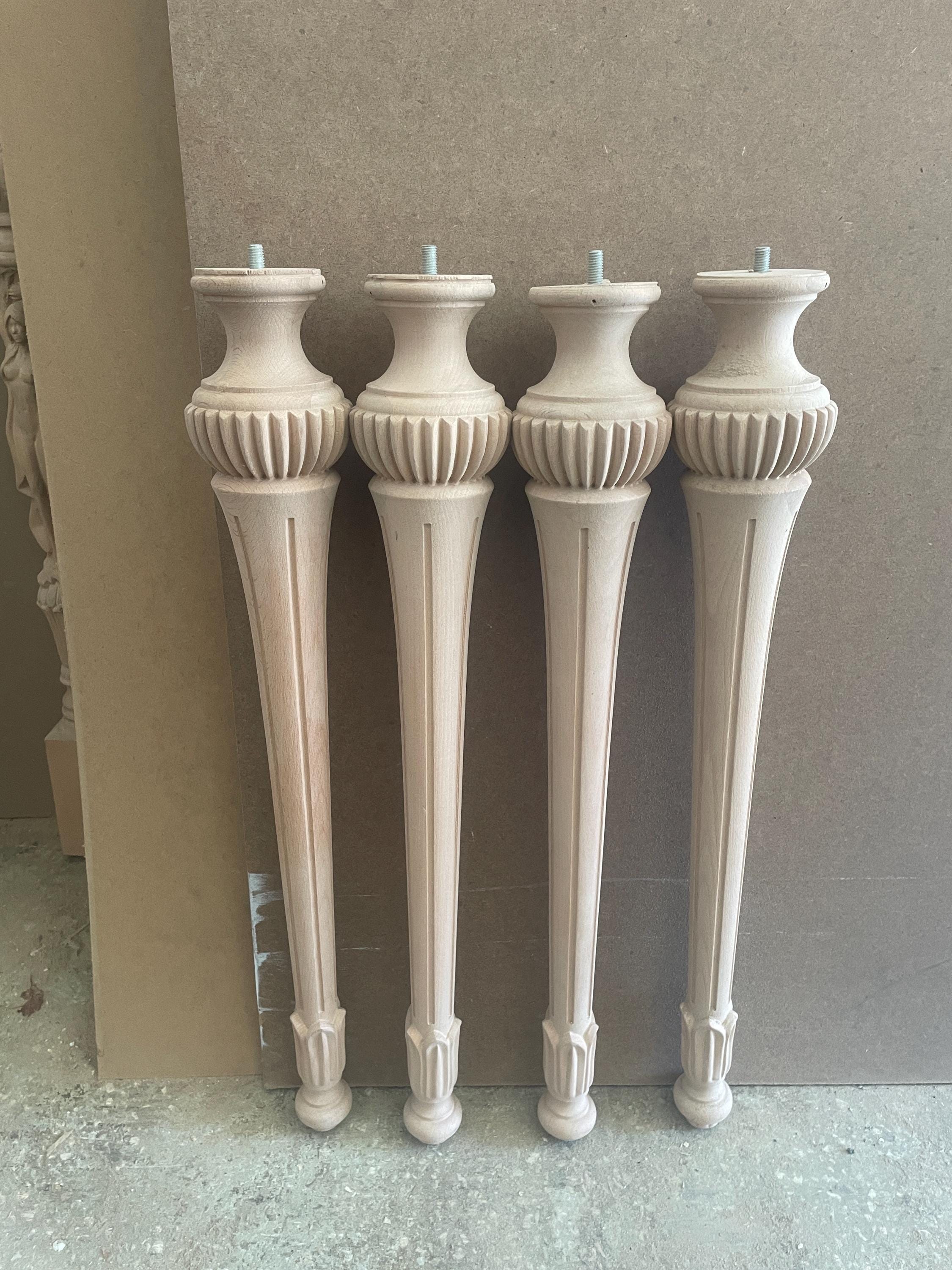 Hand-carved Wooden Table Leg | Intricate Decorative Turned Furniture ...
