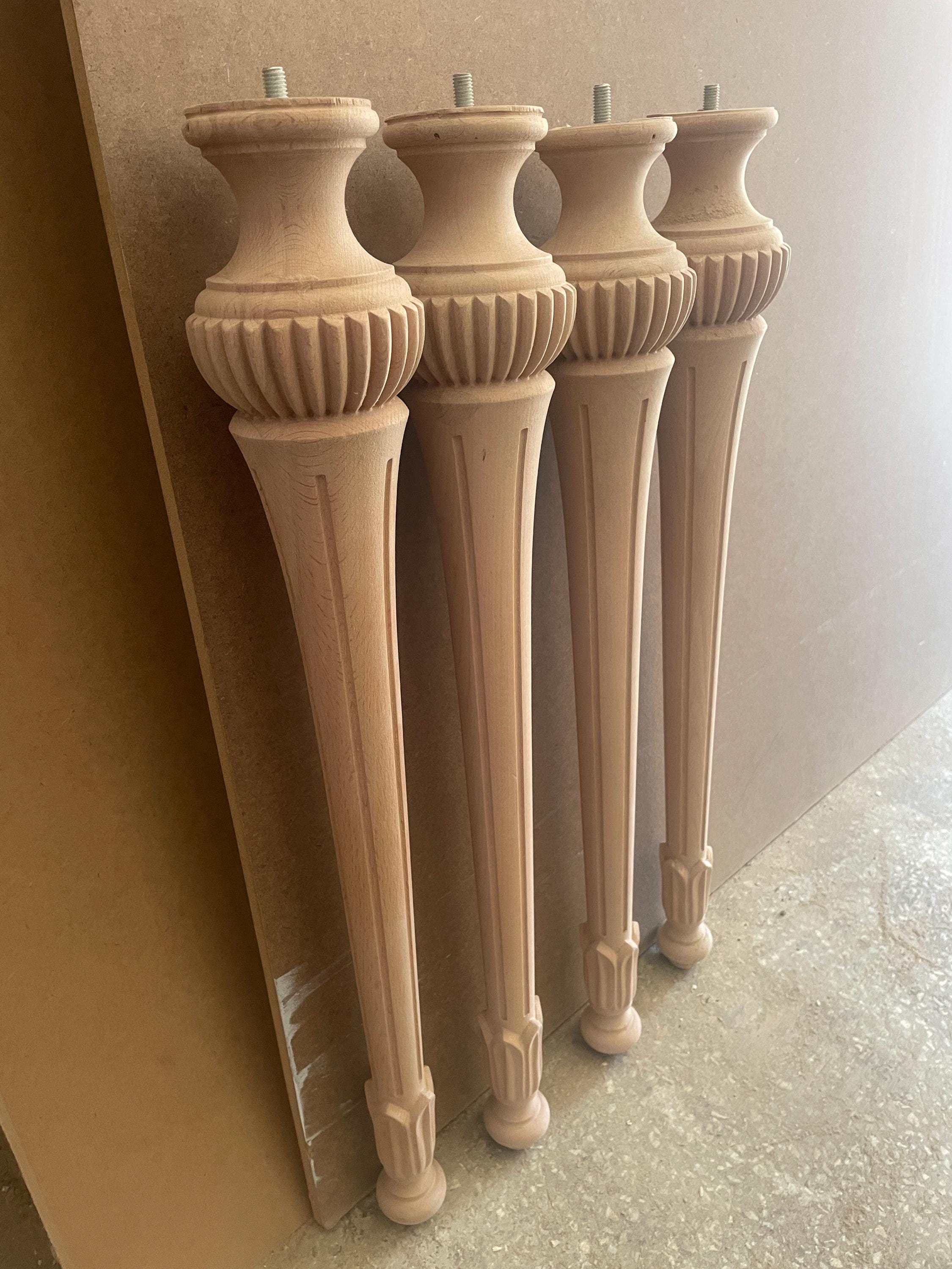 Hand-carved Wooden Table Leg | Intricate Decorative Turned Furniture ...
