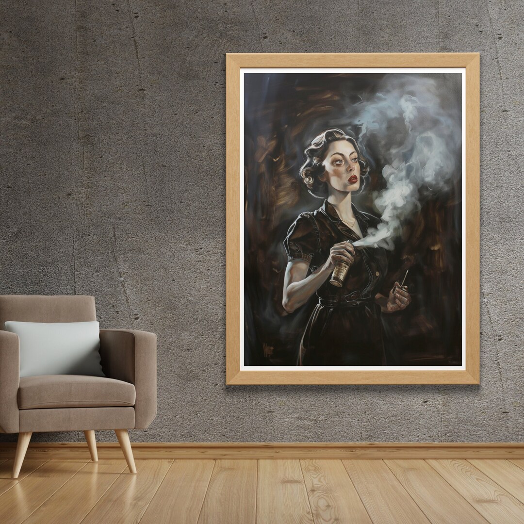 Stinky Bathroom Art Print Wall Art Vintage Lady Funny Bathroom Decor ...