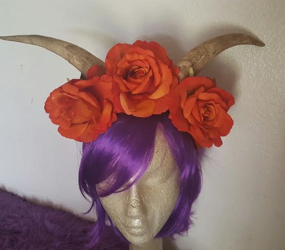 Cuernos Tocado de cuerno Cuernos de cabra Coachella EDM | Etsy