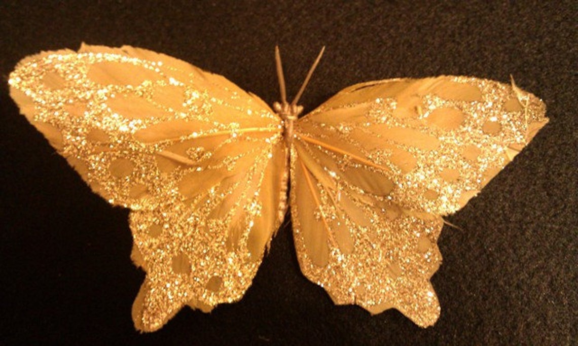 Gold Gold Butterfly Holiday Party Christmas Party New Year - Etsy