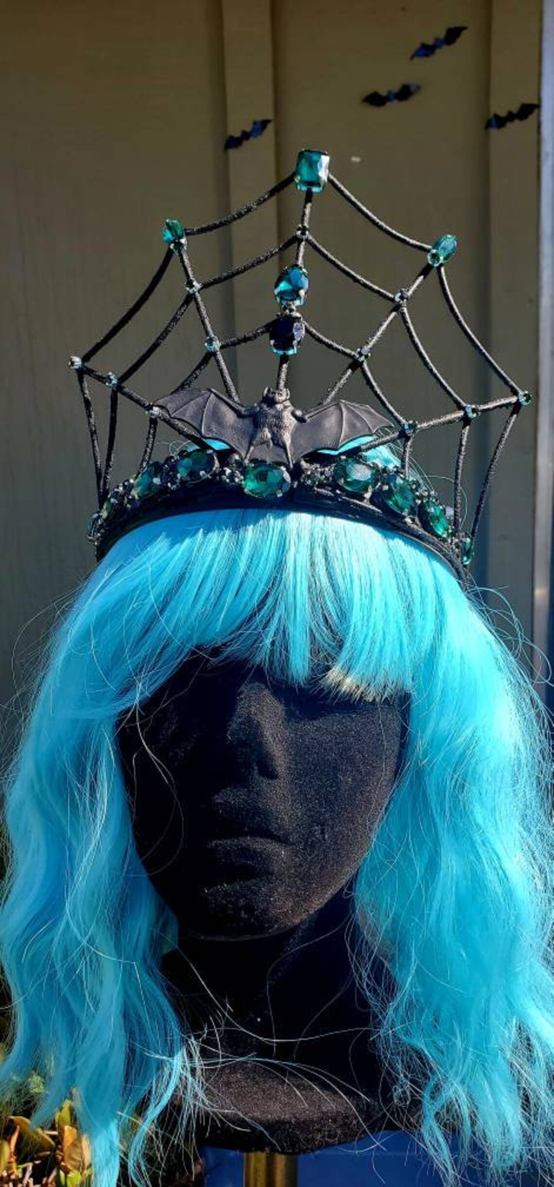 Goth Queen Tiara Gothic Bat Queen Bat Tiara Spider Web | Etsy