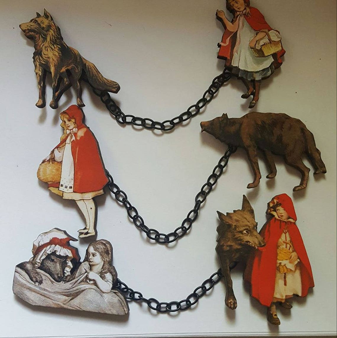 Little Red Riding Hood Wolf Fairy Tales Nursery Book - Etsy