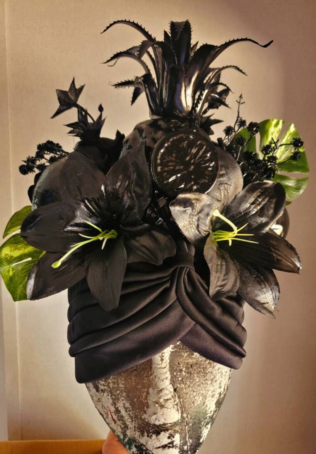 Gothic, Carmen Miranda, Pinup, Rockabilly, Halloween, Black Turban - Etsy