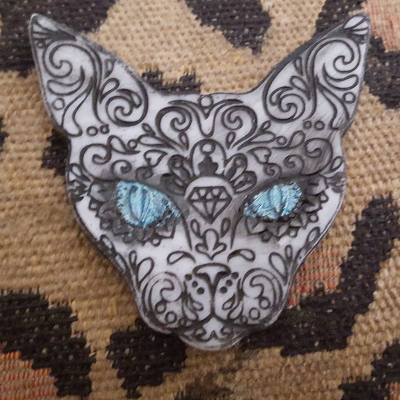 Day of the Dead Cat - Etsy