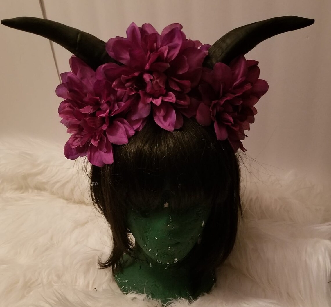 Goat Horns Flower Horns Horror Horror Movie Horn Horn - Etsy