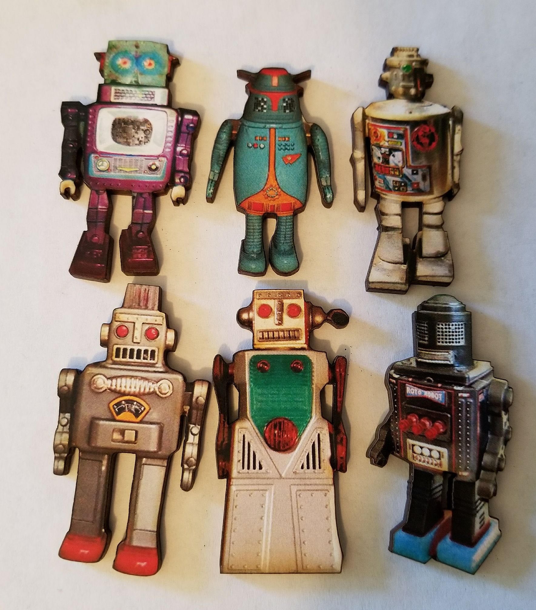 Robot, Robot Brooch, Brooch, Robot Pin, Robot Jewelry, Robot Sweater ...