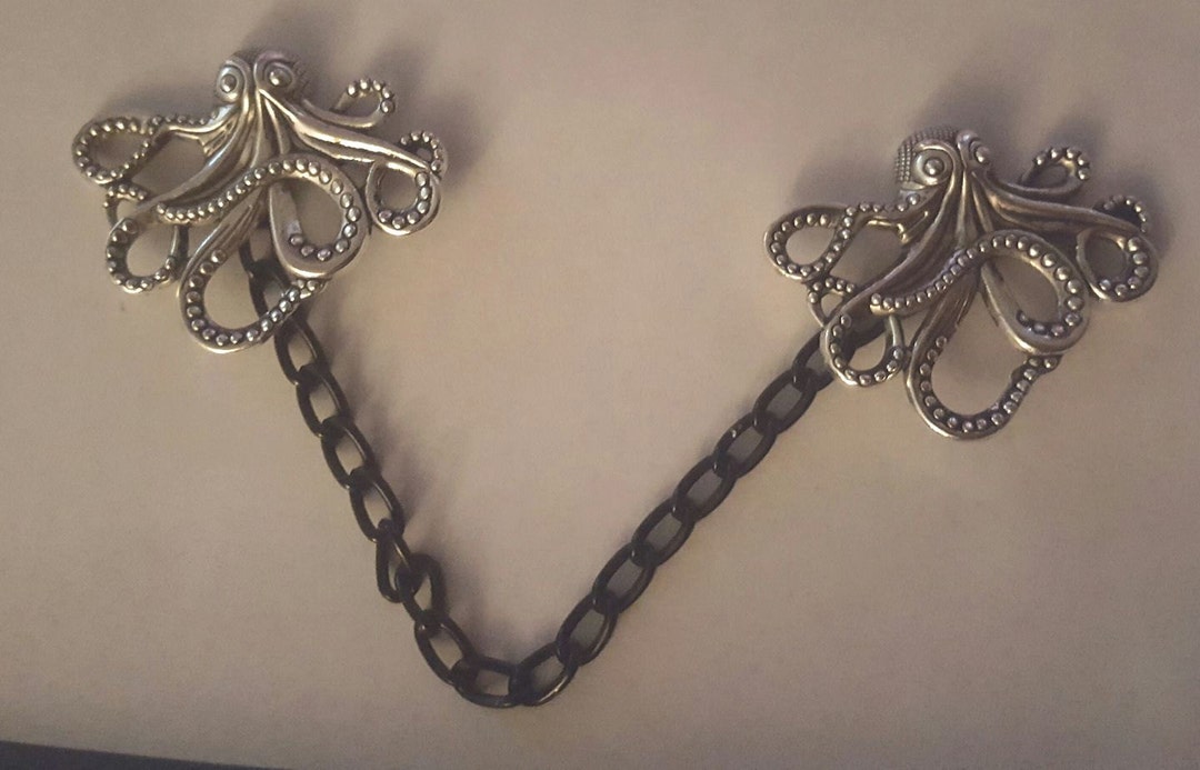 Octopus, Octopus Sweater Clips, Octopus Collar Clips, Octopus Jewelry, Ocean, Ready to Ship ...