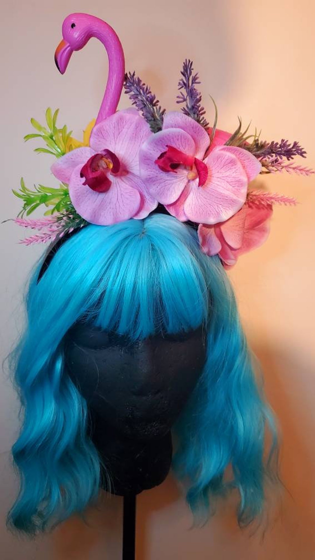 Flamingo, Flamingo Headband, Flamingo Hat, Derby Hat, Bespoke, Tiki ...