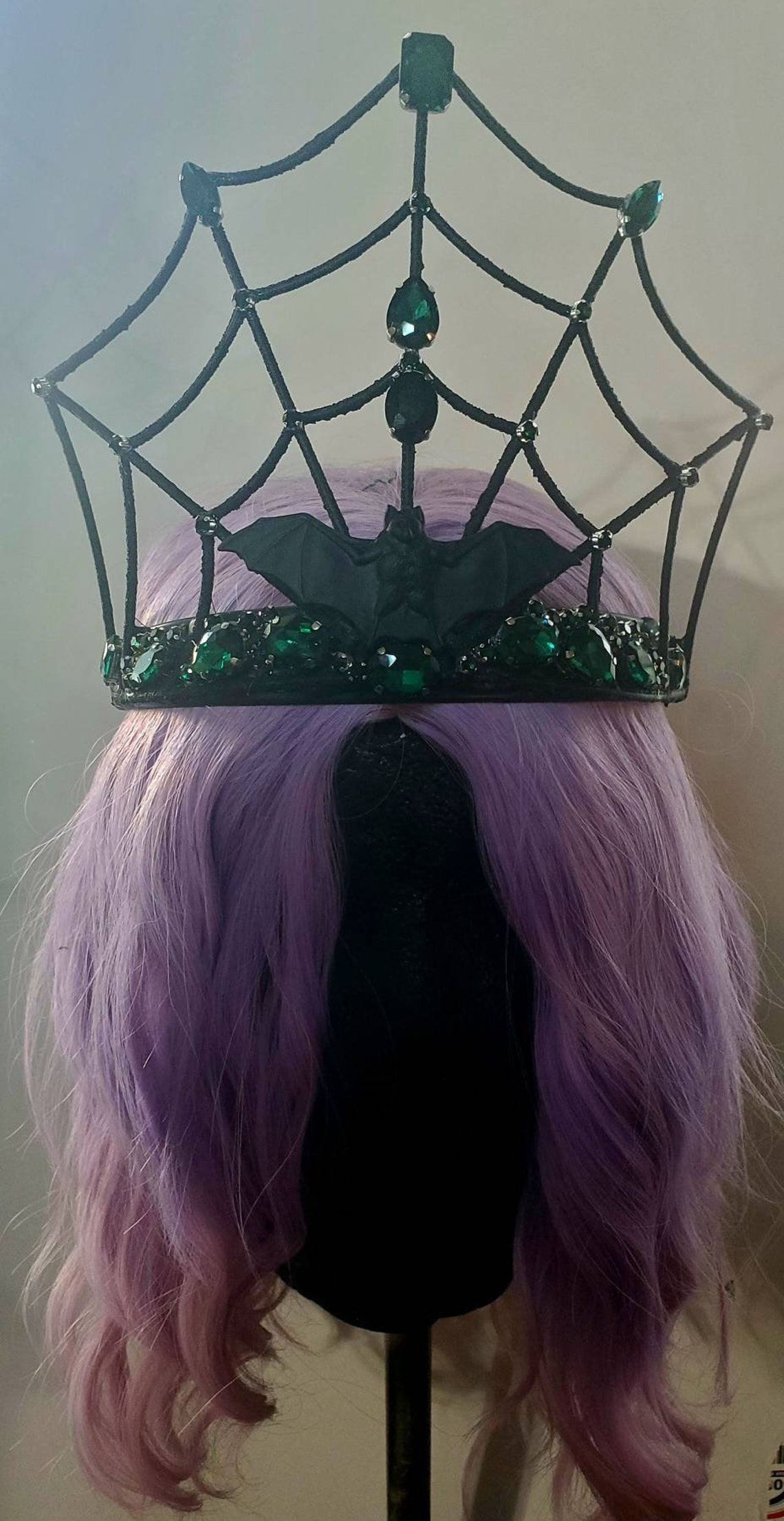 Goth Queen Tiara Gothic Bat Queen Bat Tiara Spider Web | Etsy