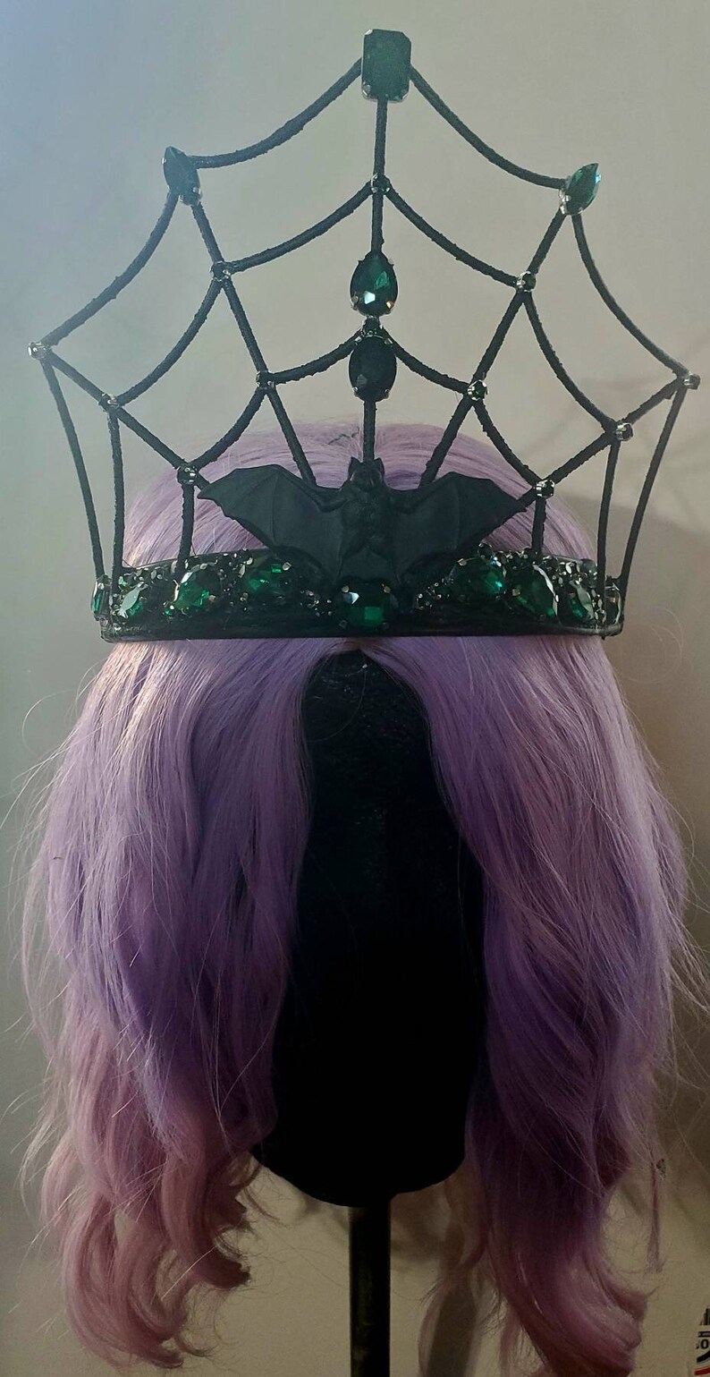 Goth Queen Tiara Gothic Bat Queen Bat Tiara Spider Web | Etsy