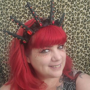 Goth Queen, Spider Web Crown, Queen Crown, Horn Crown, Horns, Horn ...