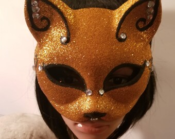 Masquerade Cat Mask - Etsy