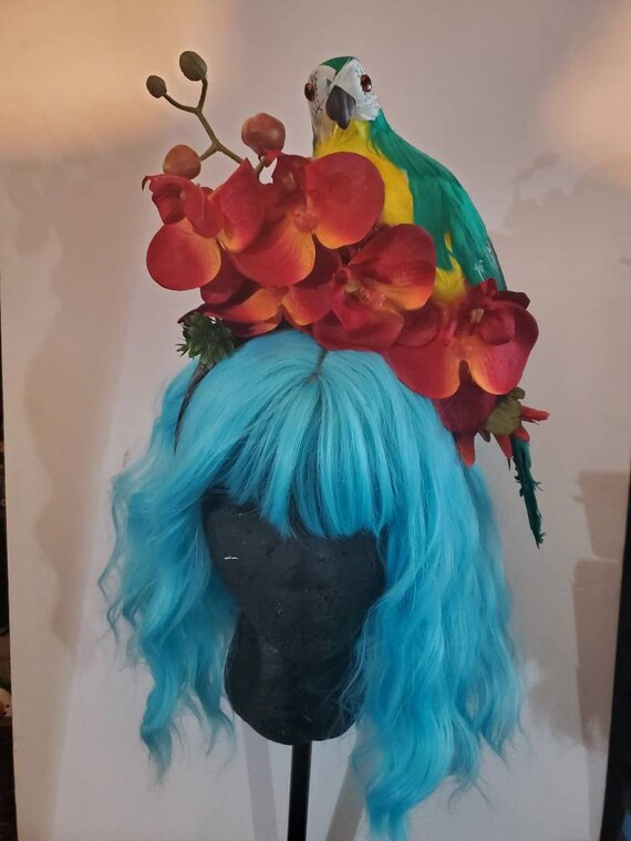 Parrot Headband Parrothead Tiki Bar Parrot Parrot Hat | Etsy