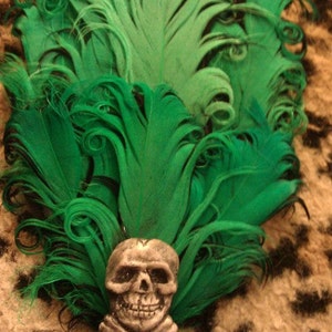 Skull Skull Fascinator Halloween Green - Etsy
