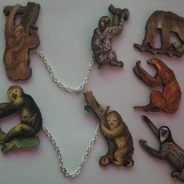 Sloth Brooch - Etsy