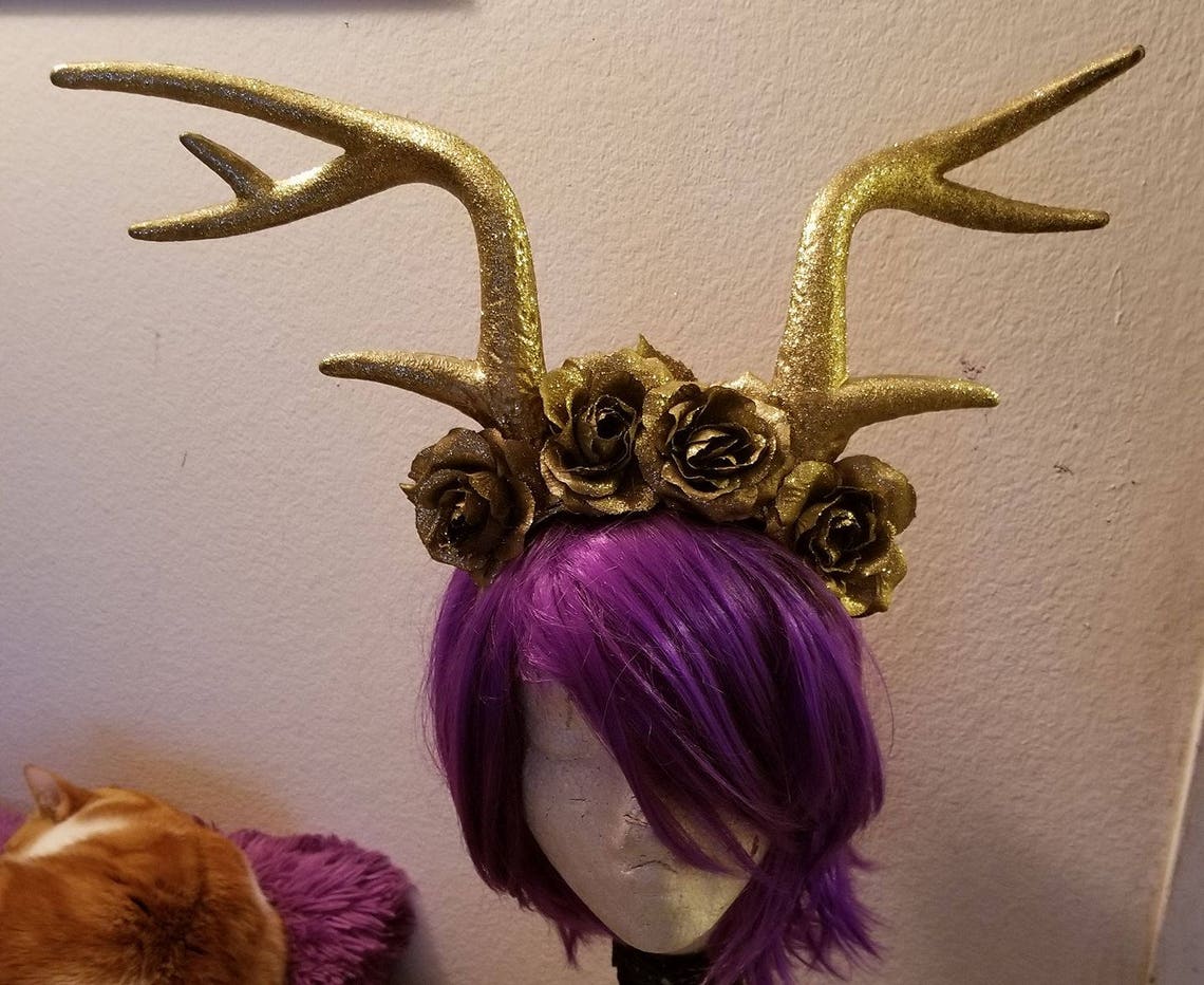 Fawn Horns Deer Horns Gold Horns Glitter Glitter Horns - Etsy Canada