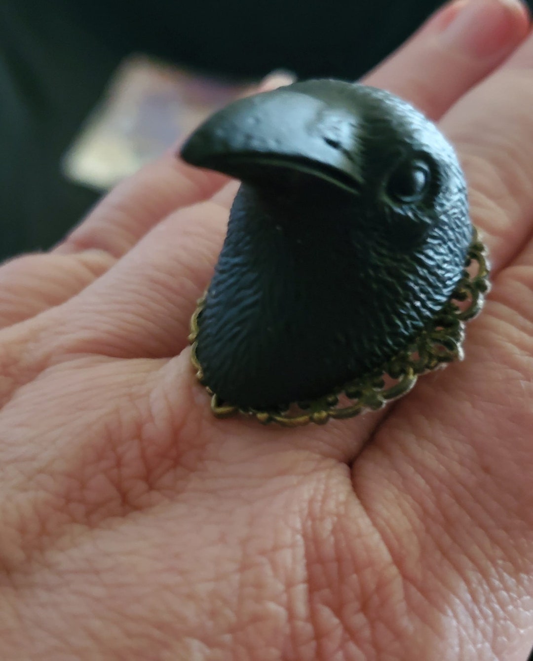 Crow, Crow Ring, Crow Jewelry, Bird, Bird Ring, Gothic, Goth, Horror ...